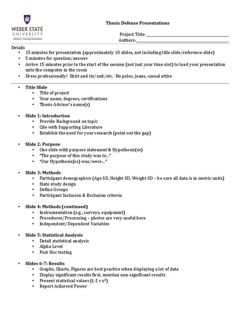Thesis Defense Tips | PDF | Statistics | Research Methods
