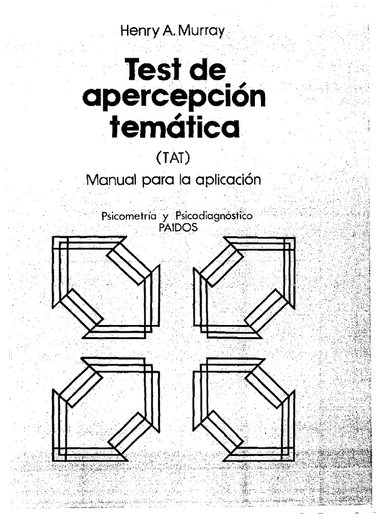 Manual Test de Apercepcion tematica TAT - Henry A Murray.pdf | Memoria ...
