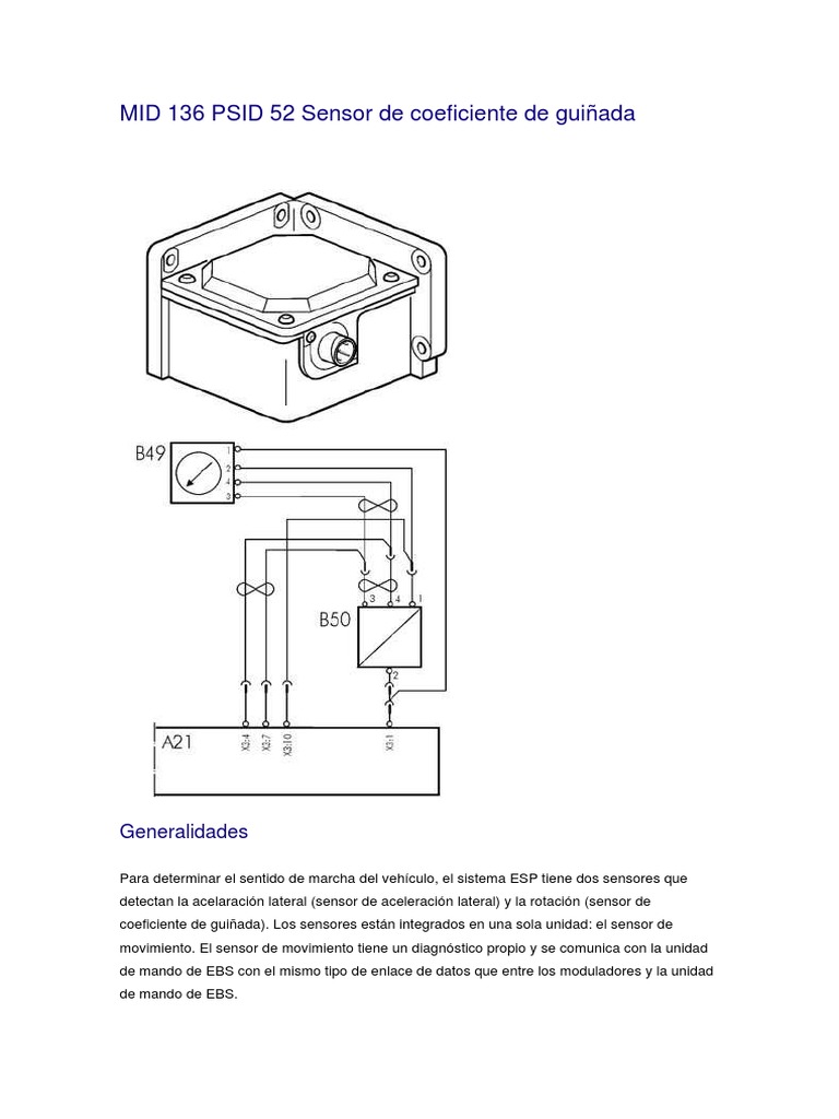 MID 136 PSID 52 Sensor de Coeficiente | PDF | Sensor