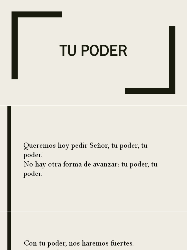 Tu Poder | PDF