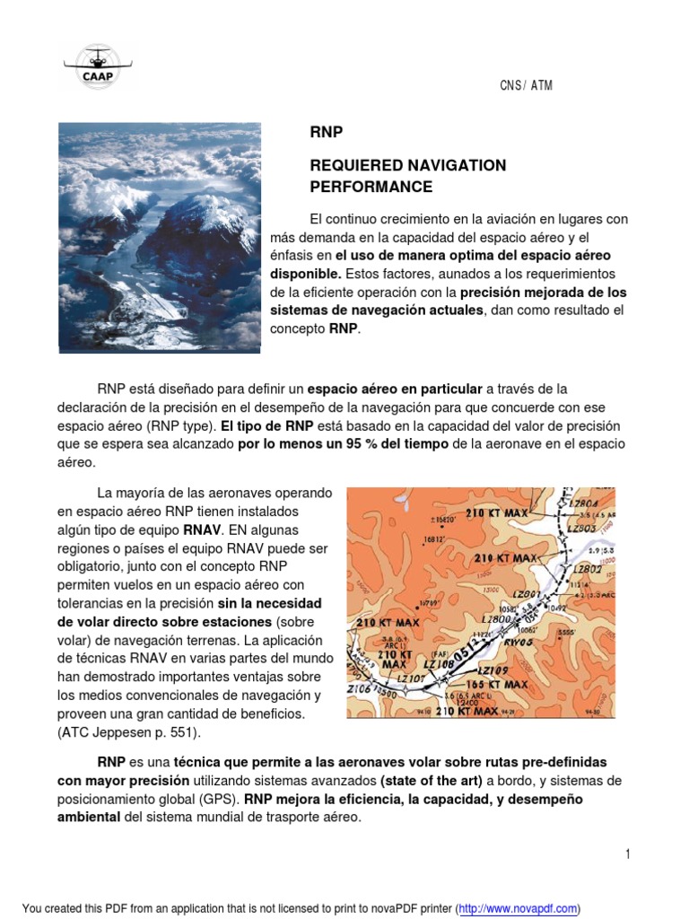 CNS ATM Required Navigation Performance RNP 9 | PDF | Aeronáutica ...