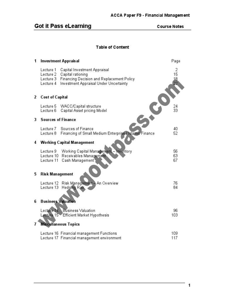 ACCA F9: Capital Investment Appraisal | PDF | Internal Rate Of Return ...