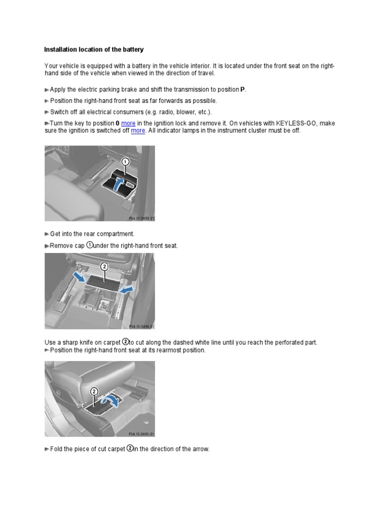 Installation Location of The Battery: More More | PDF | Vehicles ...