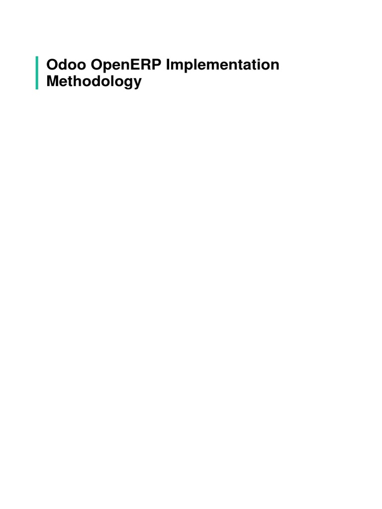 Odoo OpenERP Implementation Methodology | PDF | Scrum (Software Development) | Information ...