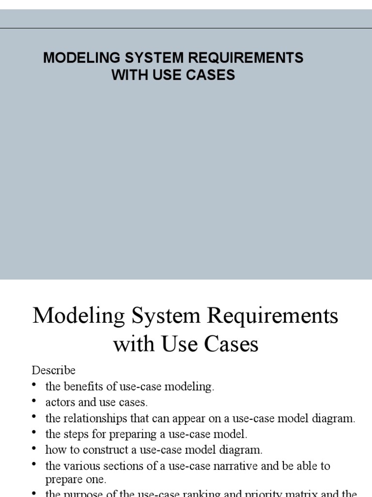 Modeling Requirements With Use Cases | PDF | Use Case | Systems Theory