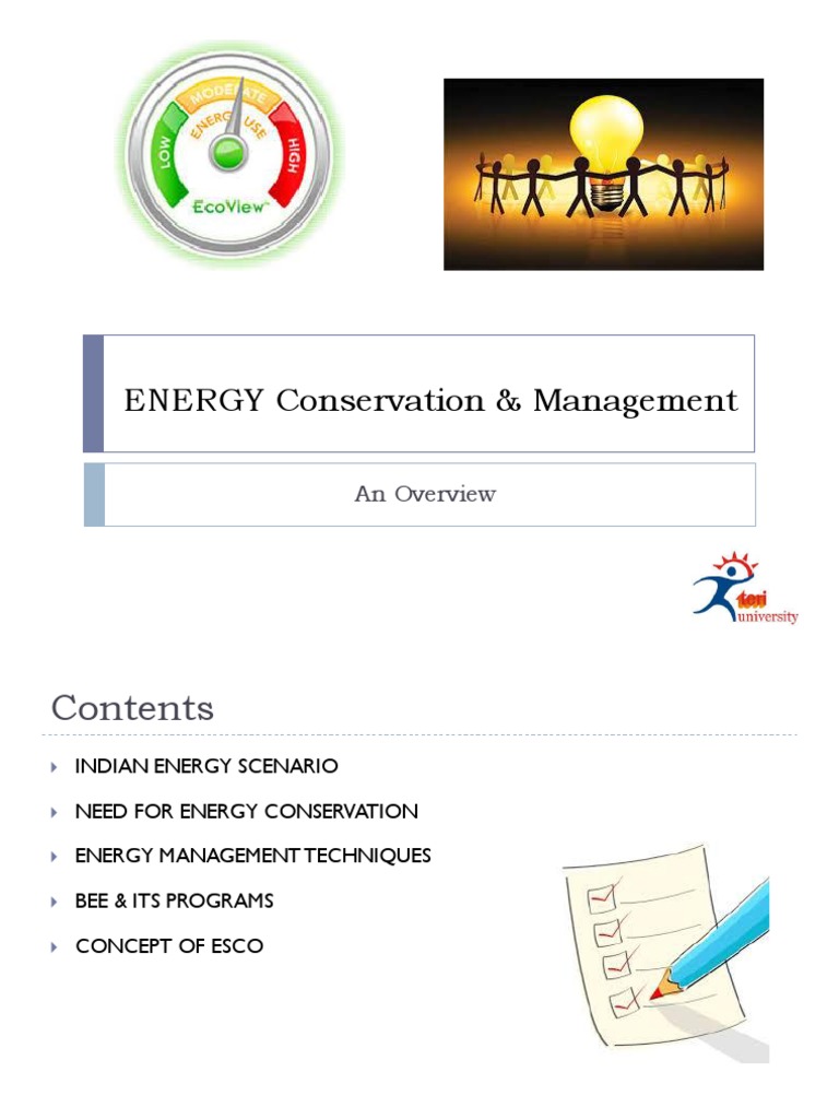 An Overview of Energy Conservation and Management Techniques in India ...