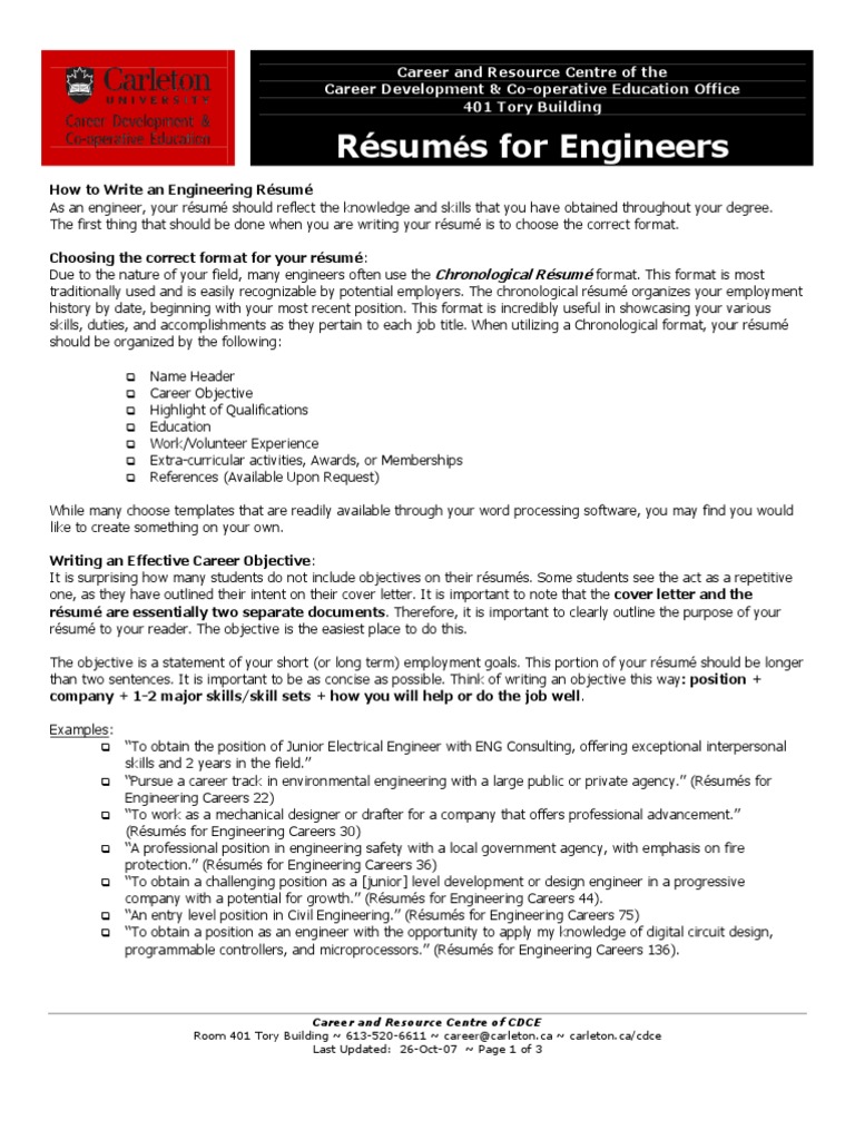 Résumés For Engineers | PDF | Résumé