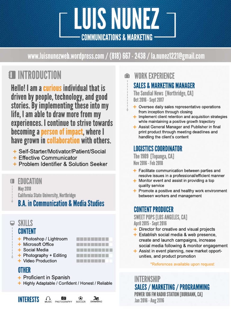 Luis Nunez - Updated Resume | PDF