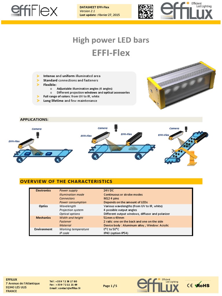 Datasheet EFFI-Flex V2.1 | PDF | Light Emitting Diode | Infrared