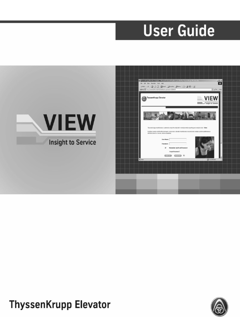 VIEW User V4 Manual - THYSSEN PDF | PDF | Proprietary Software | Password