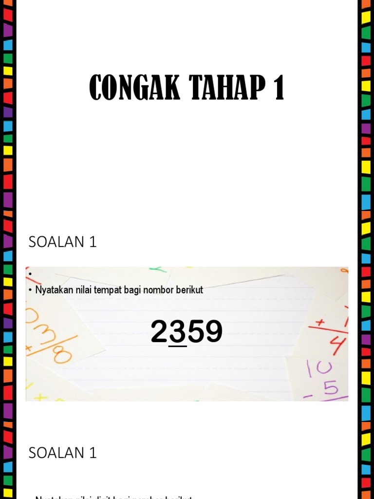 Congak Tahap 1 | PDF