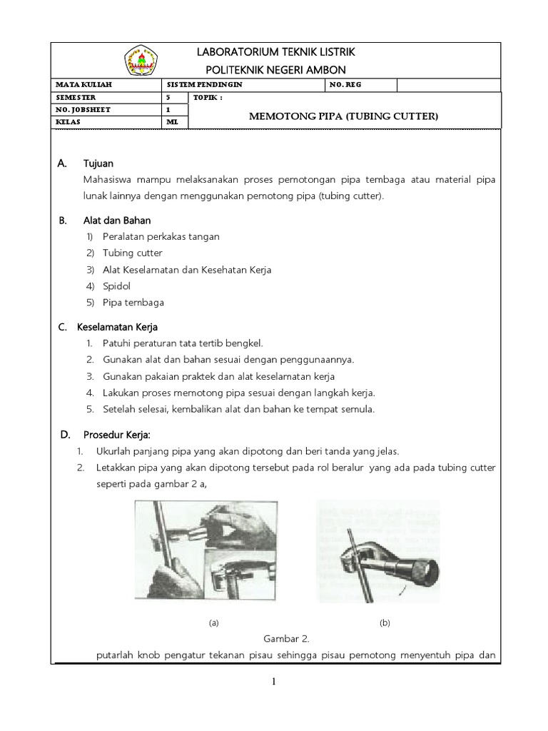 Panduan Memotong Pipa Tembaga | PDF