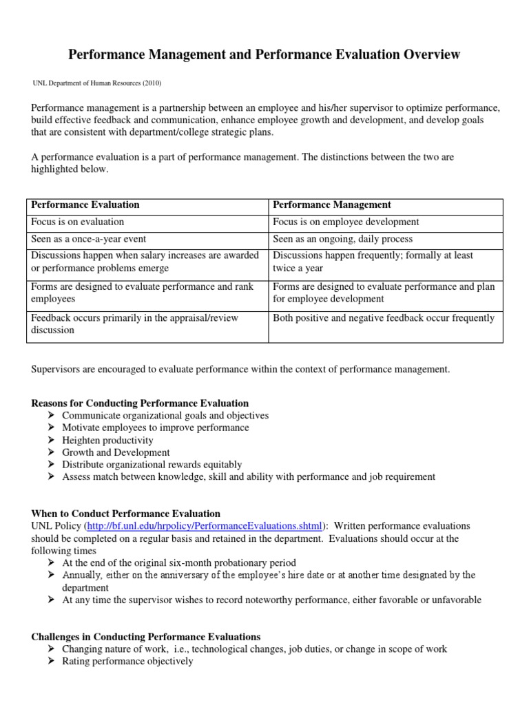 Performance Management Overview | PDF | Performance Appraisal ...