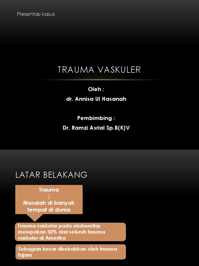 Penanganan Trauma Vaskular Ekstremitas | PDF