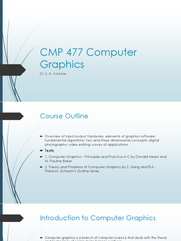 CMP 477 Computer Graphics Module 1 | PDF | Computer Graphics ...
