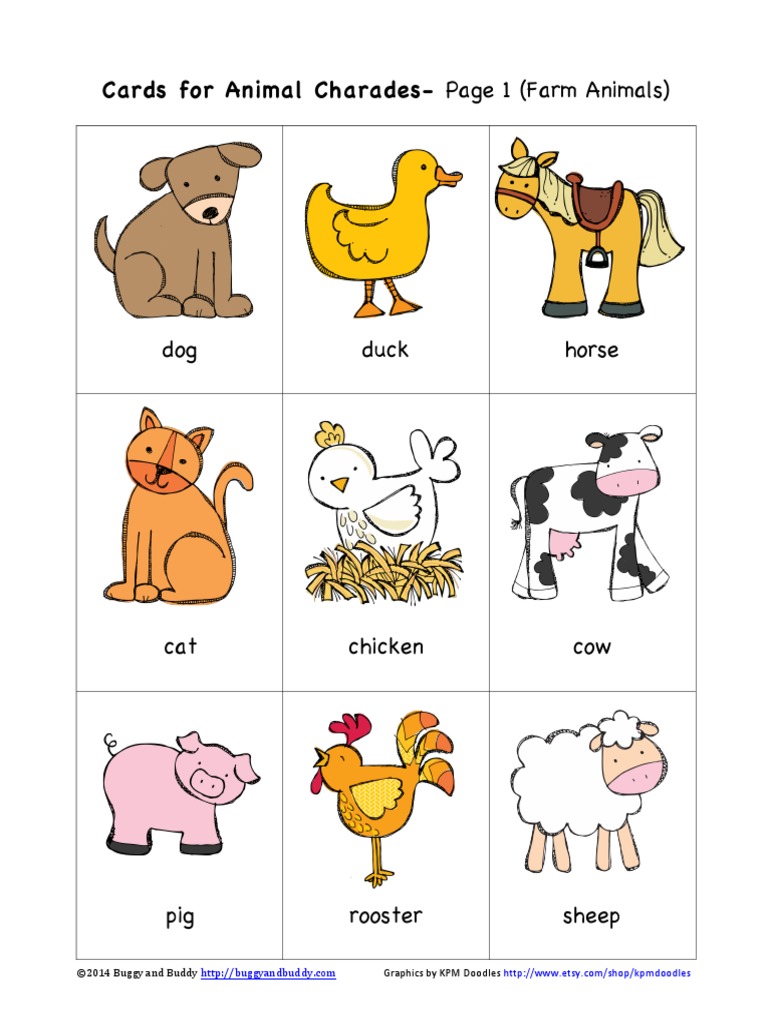 Animal Charades 1 PDF | PDF