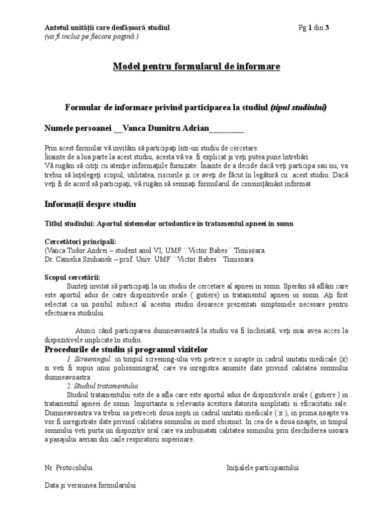 Model Informare | PDF
