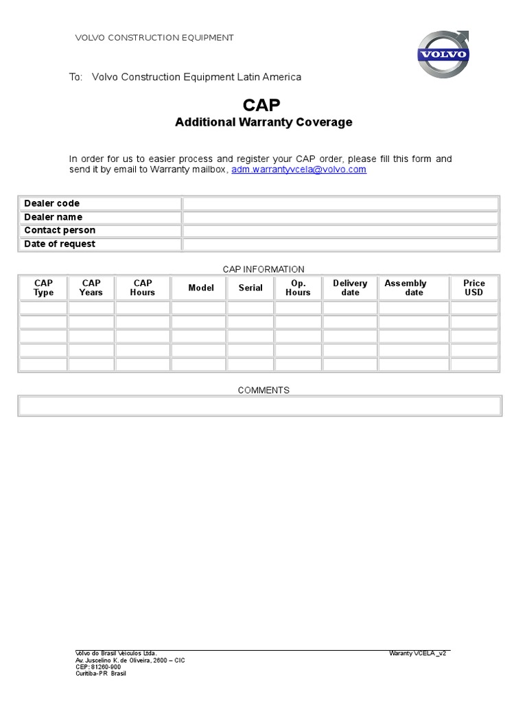 Cap Request Form | PDF