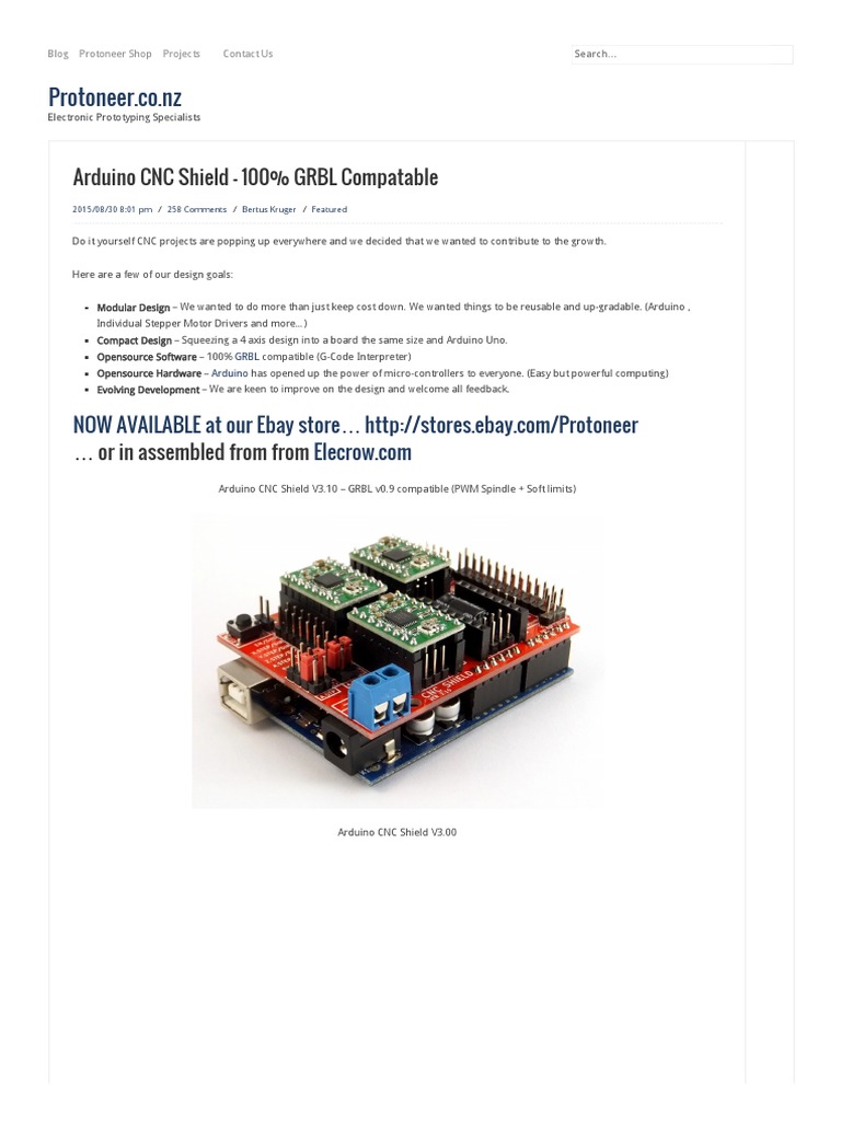 Arduino Cnc Shield Pdf Arduino Numerical Control 