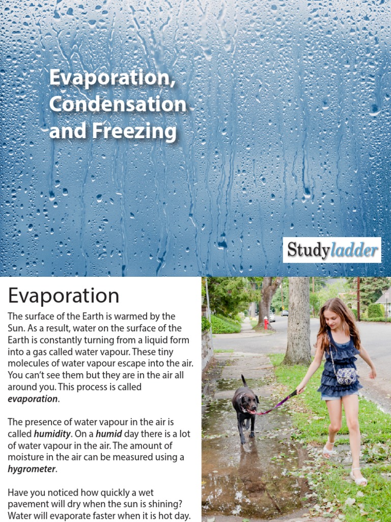 05 Evaporation Condensation and Freezing 5 Slides | PDF | Evaporation ...