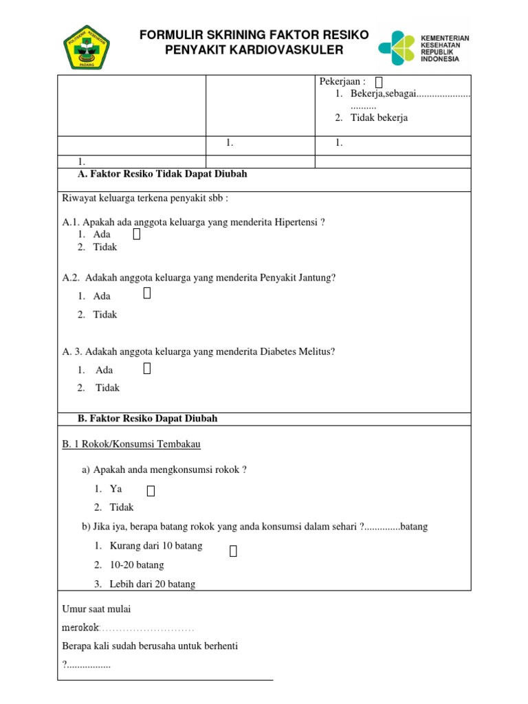 Formulir Skrining | PDF