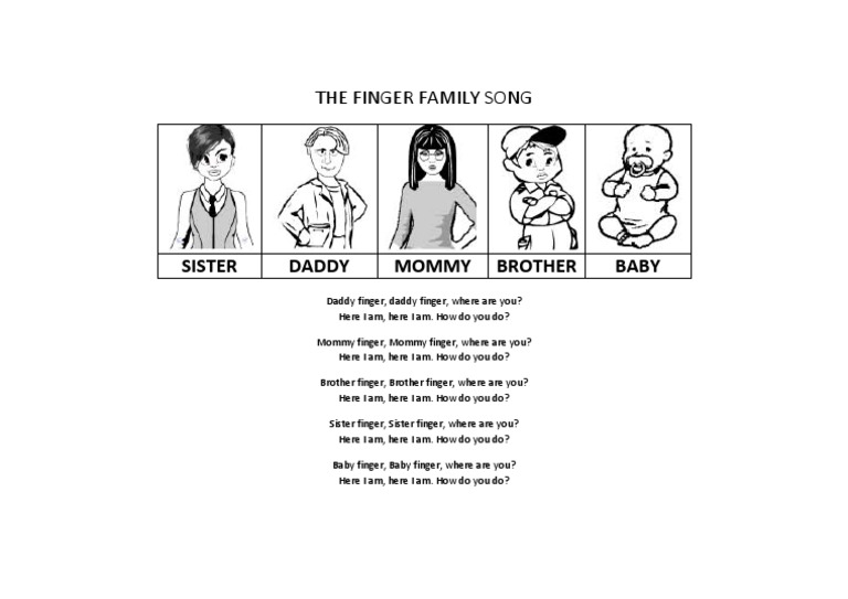 The Finger Family Song: Sister Daddy Mommy Brother Baby | PDF