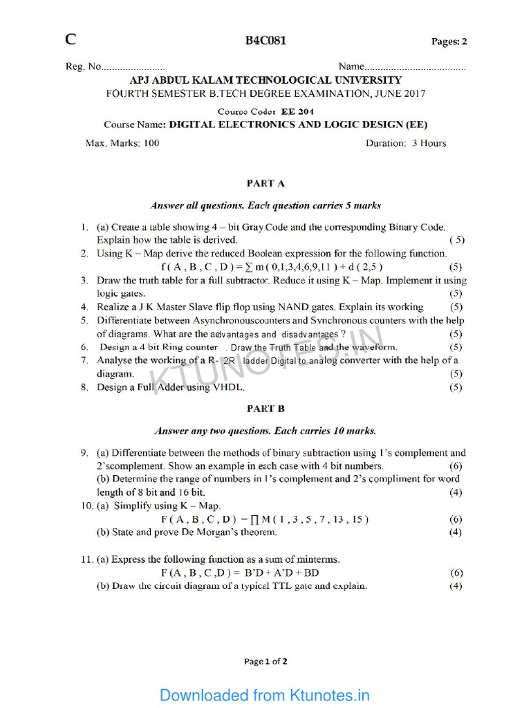 EE204 Digital | PDF | Technology & Engineering
