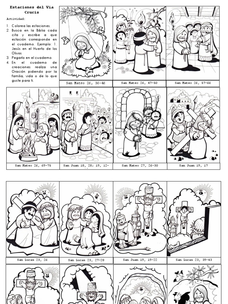 Estaciones del Vía Crucis para Niños | PDF