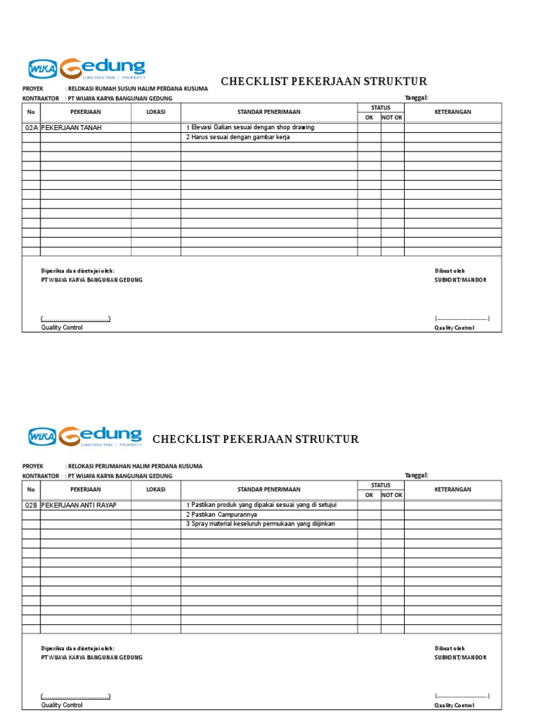 Checklist Final | PDF