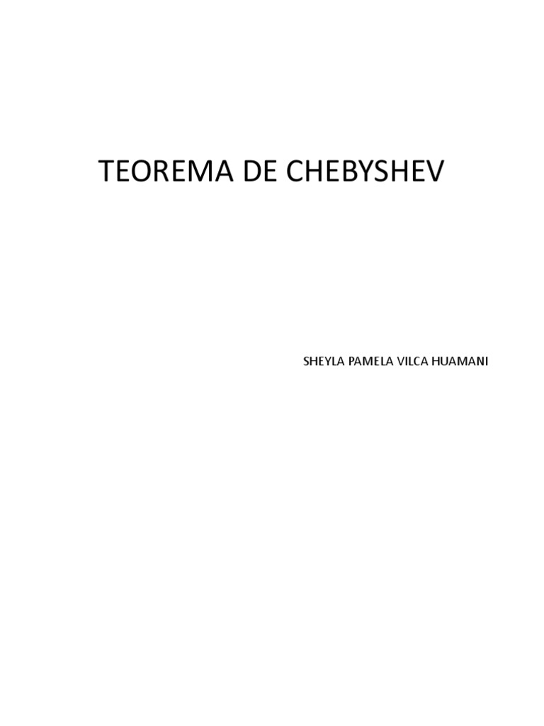 Teorema de Chebyshev | PDF