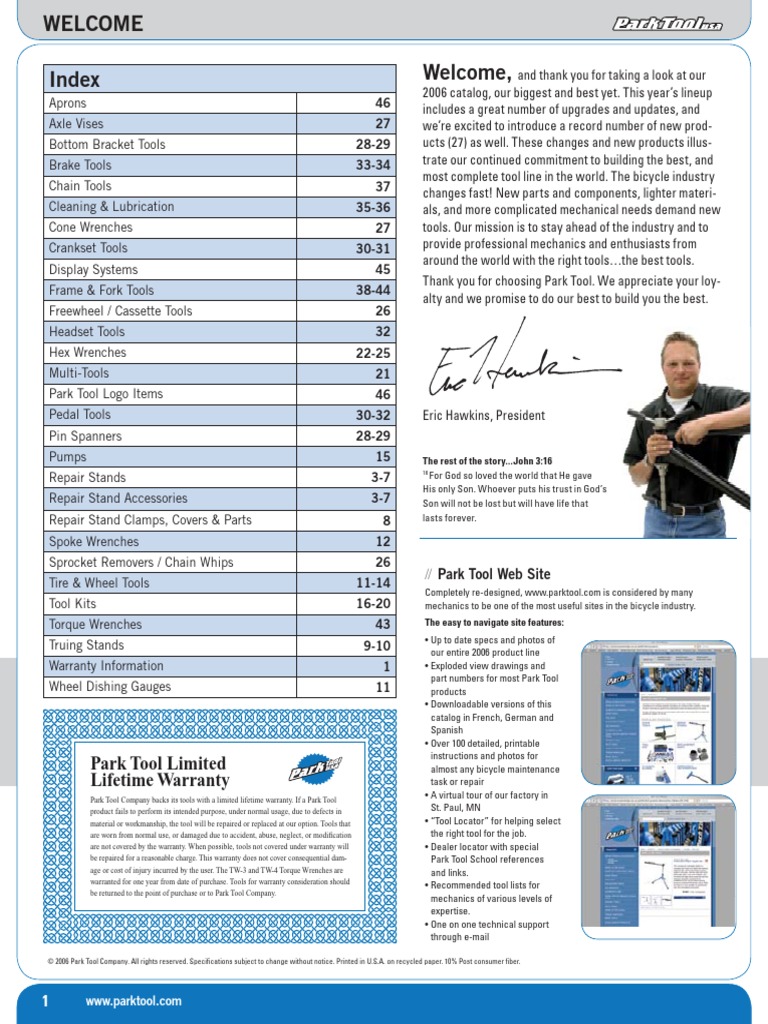 Park Tool Katalog 06 | PDF | Industries | Nature
