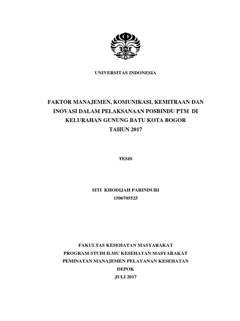 Siti Khodijah Tesis FKM Full Text 2017 FIX | PDF