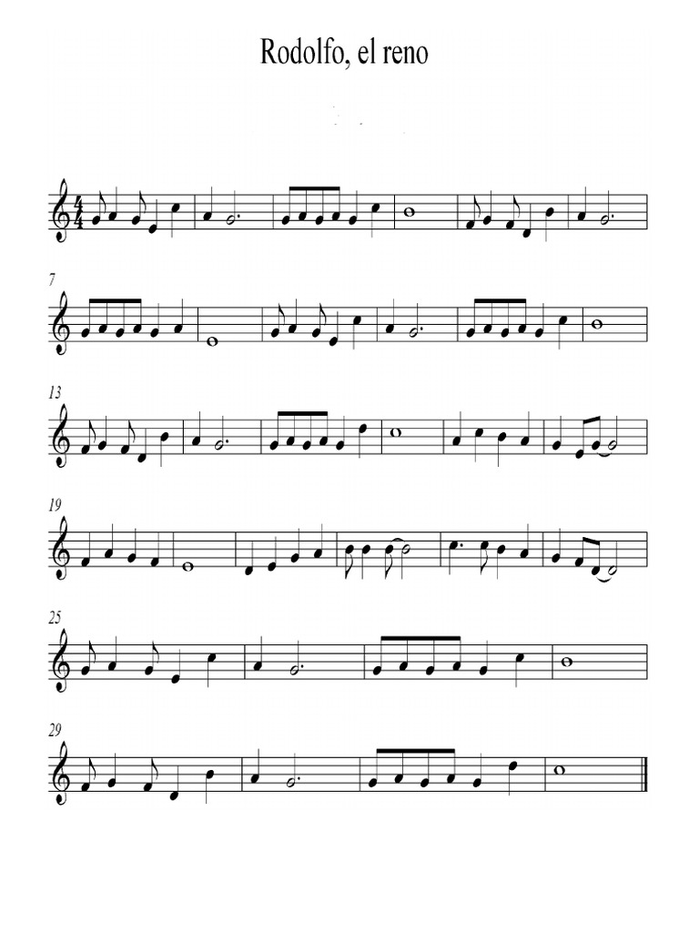 Rodolfo El Reno Partitura 2