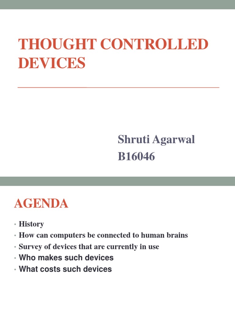 Thought-Controlled Devices Overview | PDF | Neuron | Electroencephalography