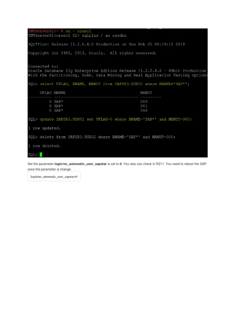 Unlock SAP Star | PDF