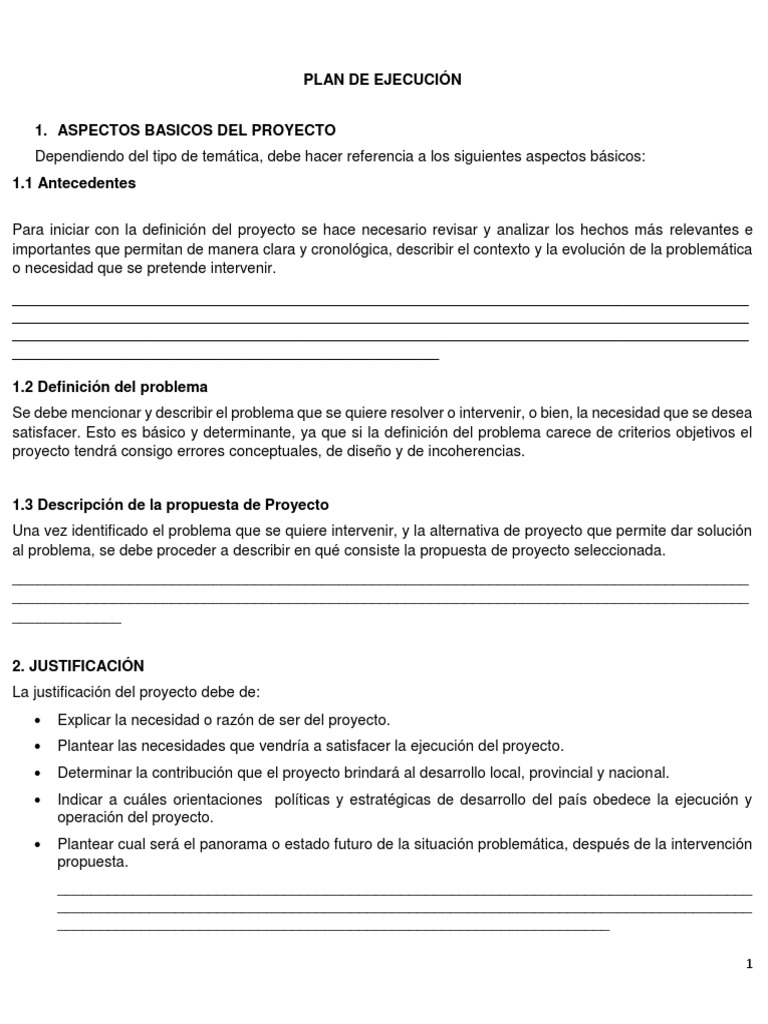 Esquema de Plan de Ejecución | PDF | Presupuesto | Beneficio (economía)