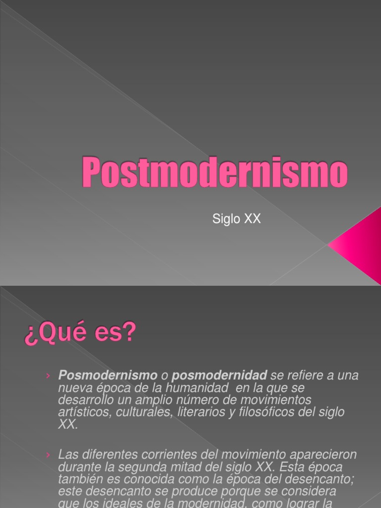Posmodernidad | PDF | Movimientos filosóficos | Teorías filosóficas