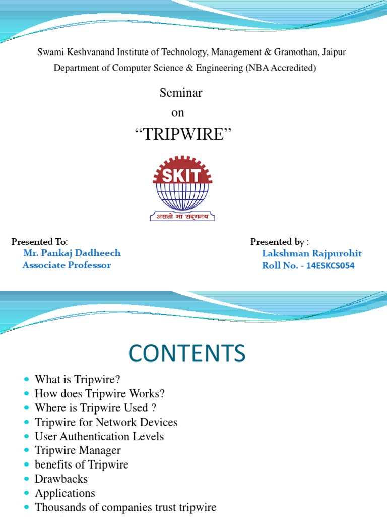 Tripwire | PDF | Server (Computing) | Computer Network
