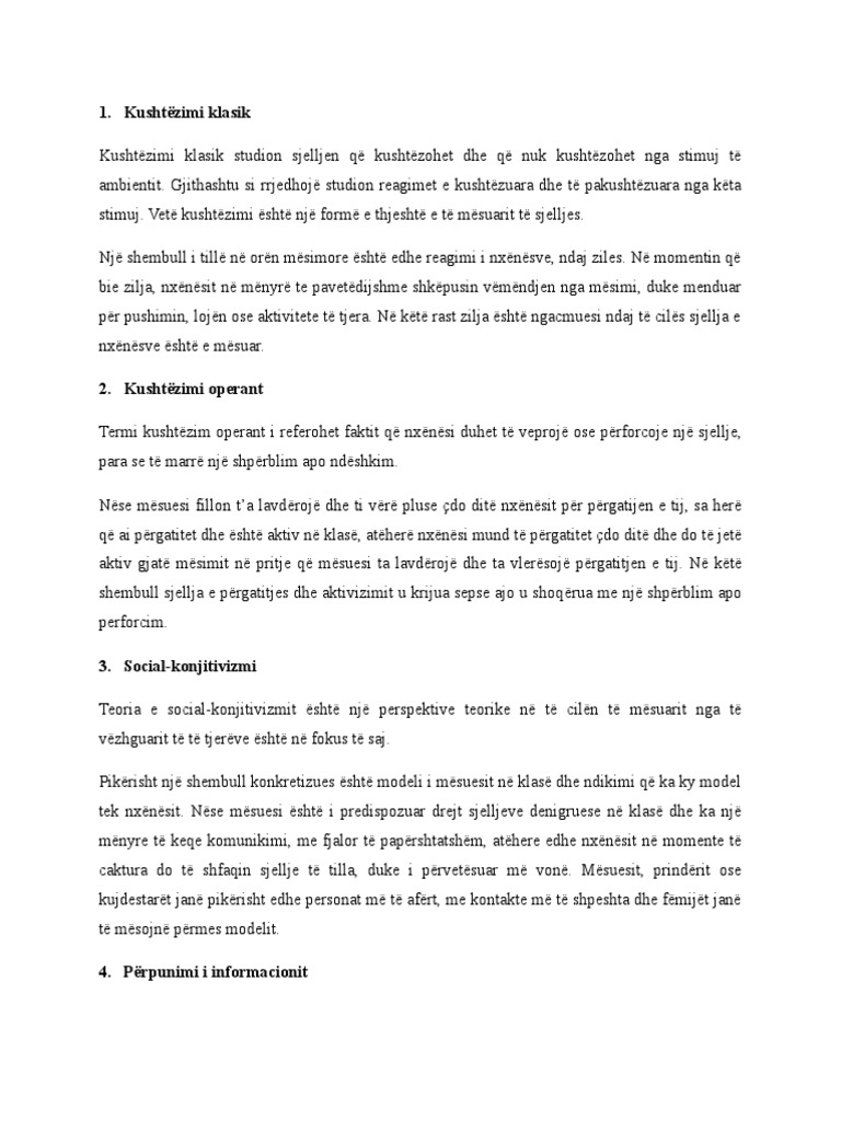 Detyre Kursi - 5 Shembujt | PDF