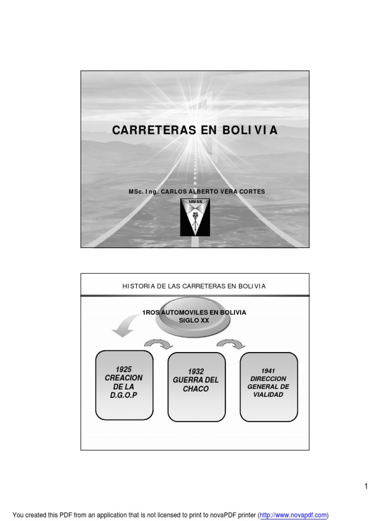 1.-Carreteras en Bolivia | PDF | Bolivia | Andes