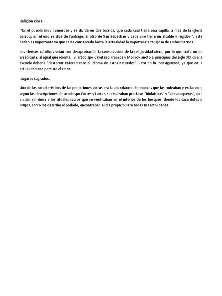 Creencias y religión del pueblo xinca | PDF | Religión y creencia