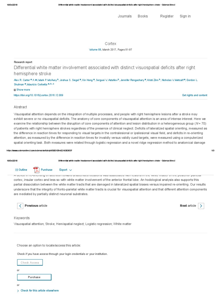 Differential White Matter Involvement Associated With Distinct ...