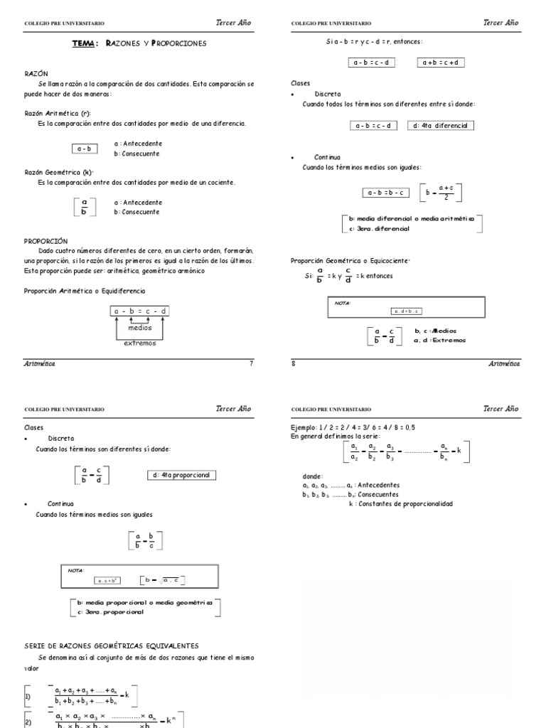Arit 3ro. Sec | PDF | Proporción | Aritmética
