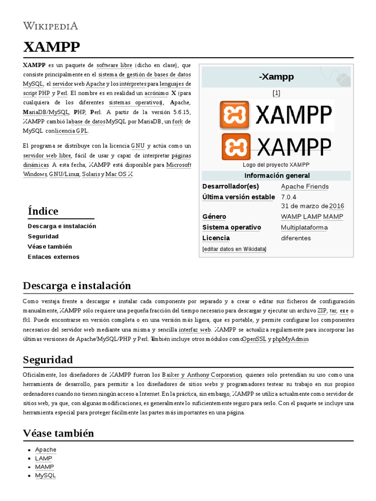 XAMPP | PDF | Php | Ingeniería Informática