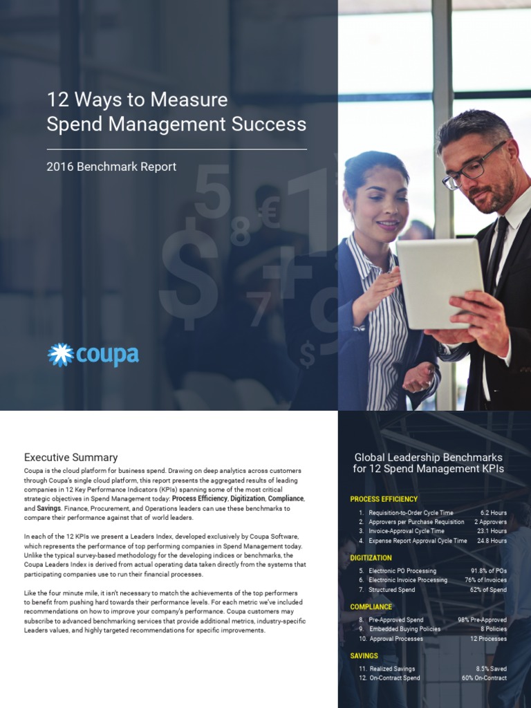 Coupa Benchmark Report 2016 | PDF | Benchmarking | Performance Indicator