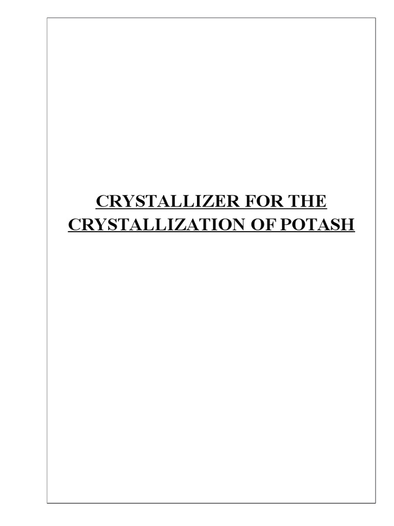 Potash Crystallizer | PDF | Steel | Corrosion