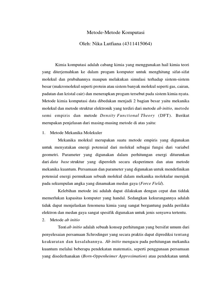 Metode Komputasi | PDF