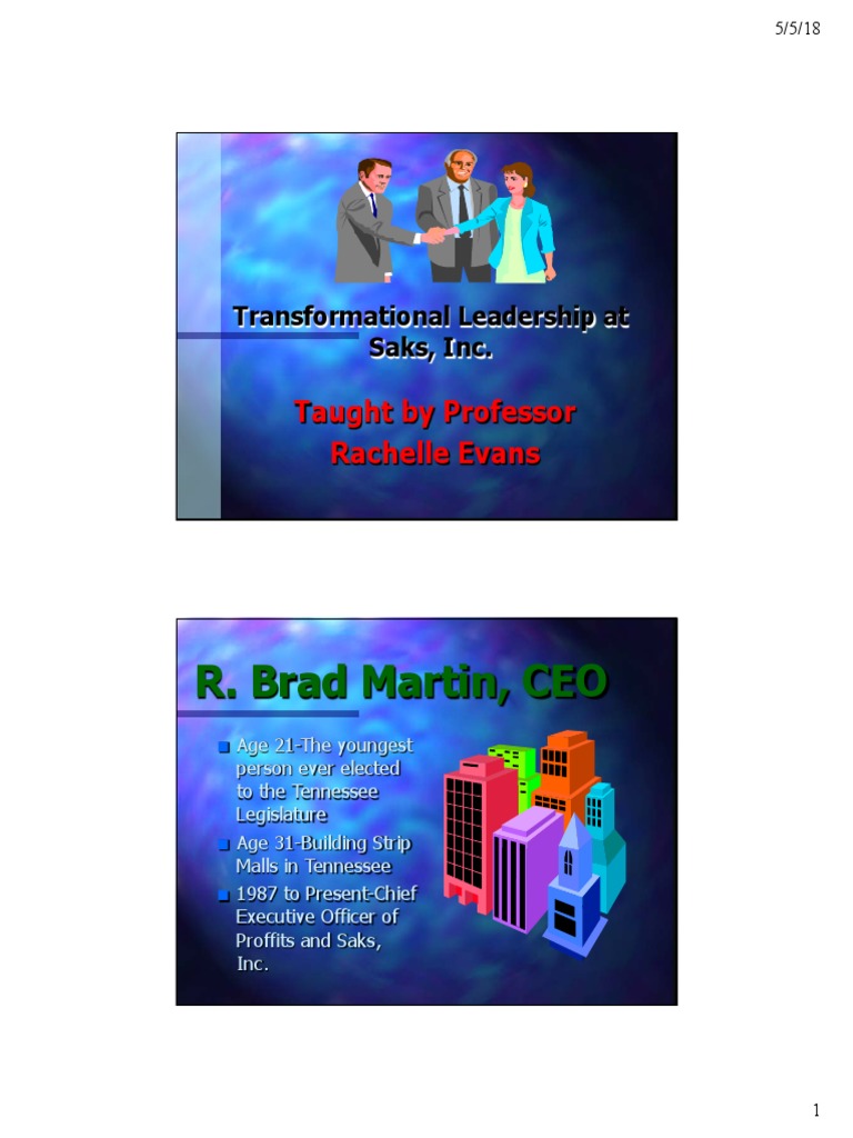 R. Brad Martin, CEO: Taught by Professor Rachelle Evans | PDF ...