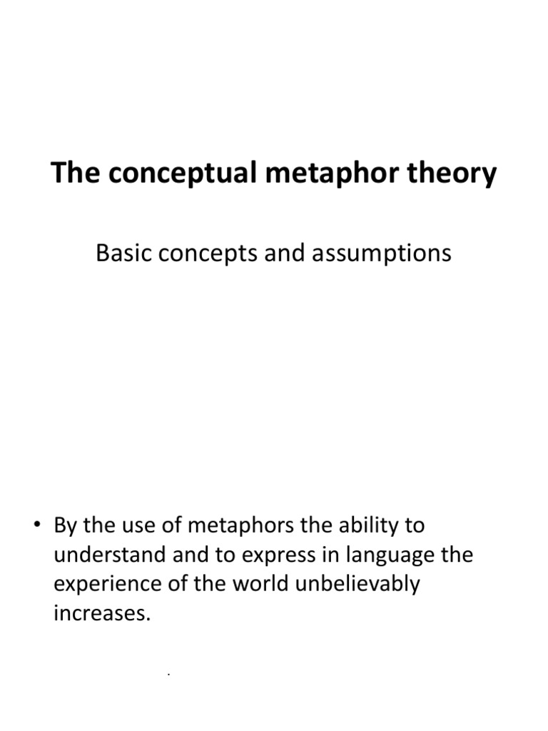 The Conceptual Metaphor Theory Introduction | PDF | Metaphor | Theory