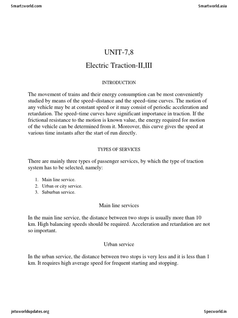 Utilization of Electrical Energy - Unit 7&8 | PDF | Speed | Force